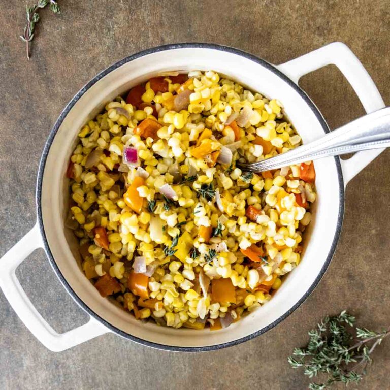 Confetti Corn with Peppers and Herbs – Art of Natural Living