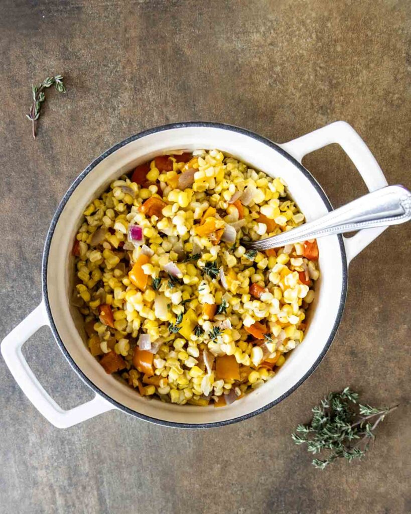 Confetti Corn with Peppers and Herbs – Art of Natural Living