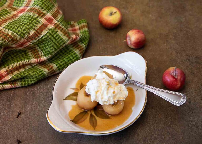 (Baked or) Cider Poached Apples – Art of Natural Living